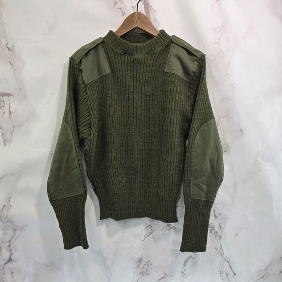 U.S. Army | Sweaters | Vintage Wool Sweater Mens S 36 Green Shoulder ...
